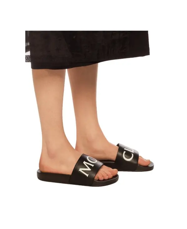 Moncler Logo Embossed Slides