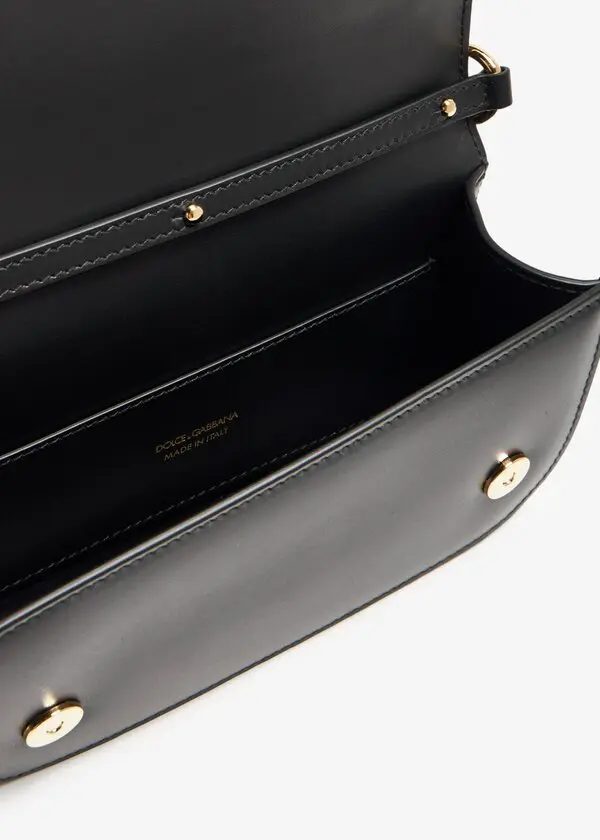 Dolce & Gabbana Logo Plaque Shoulder Bag - Black