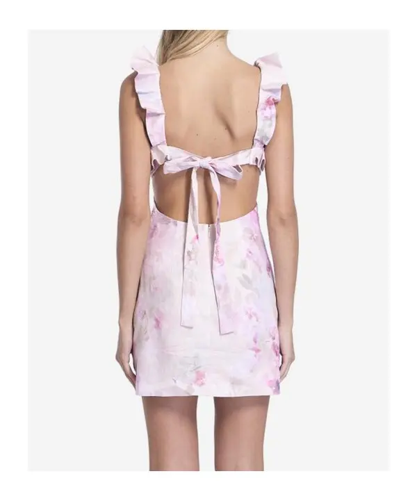 Zimmermann Crush" Frill Floral Mini Dress