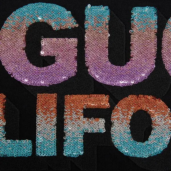 Gucci Sequin Embellished Cropped T-shirt