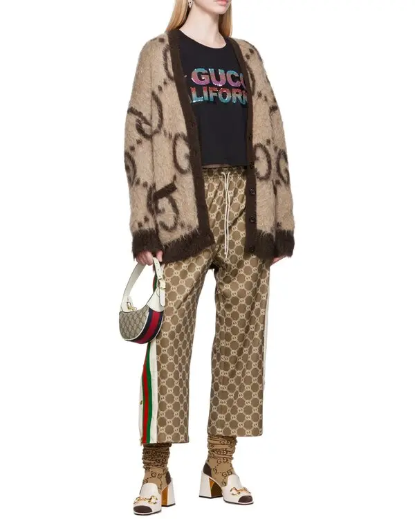 Gucci Sequin Embellished Cropped T-shirt