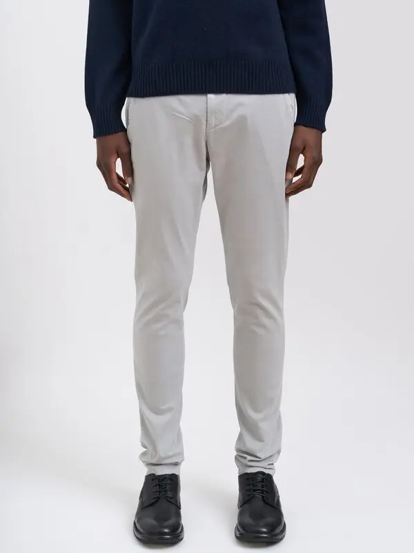 DONDUP Logo-trimmed Tailored Trousers - Gray