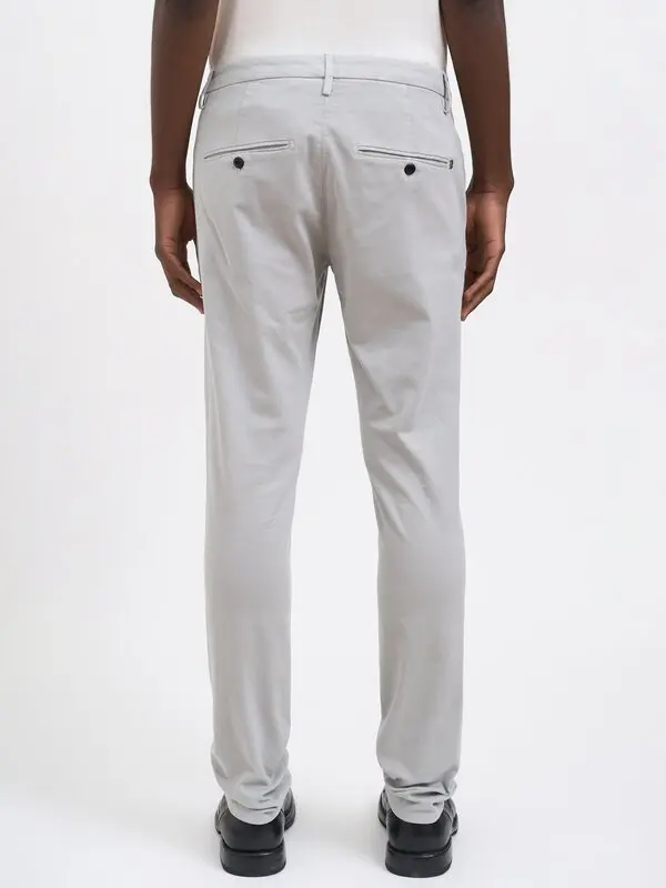 DONDUP Logo-trimmed Tailored Trousers - Gray