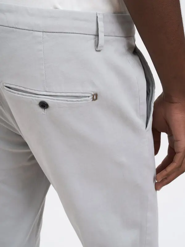DONDUP Logo-trimmed Tailored Trousers - Gray