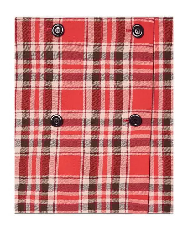 Acne Studios Plaid Twill Miniskirt
