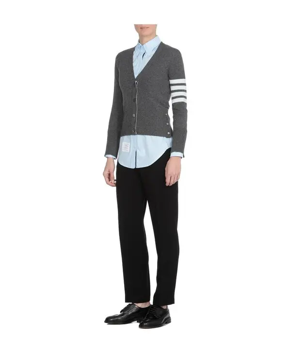 Thom Browne 4-bar V-neck Cardigan