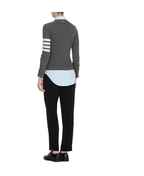 Thom Browne 4-bar V-neck Cardigan