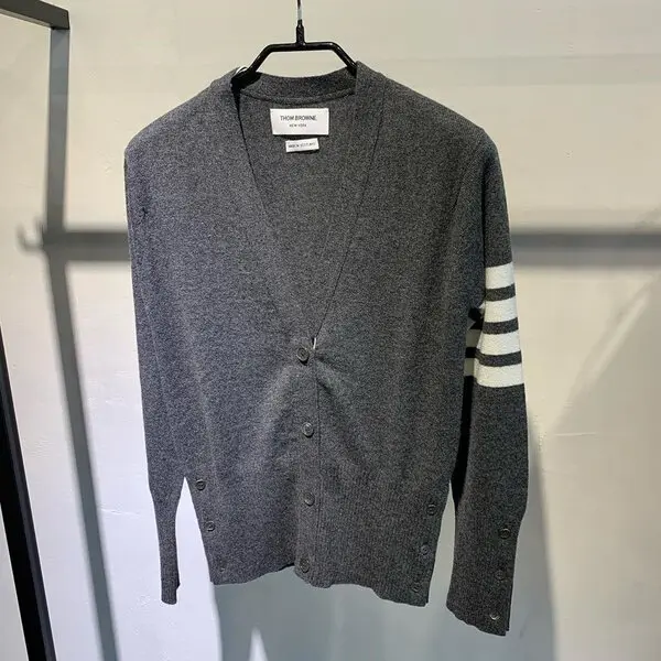 Thom Browne 4-bar V-neck Cardigan