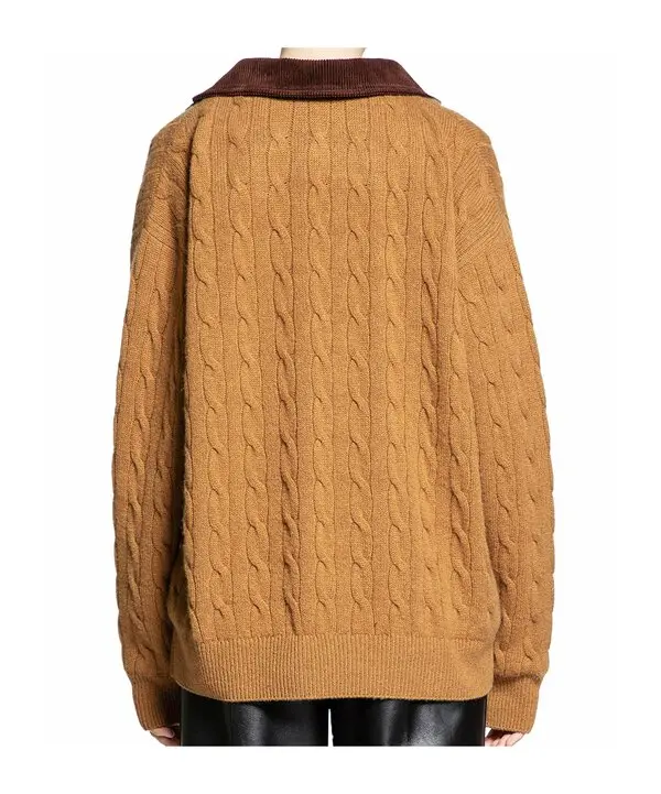 Loewe V-neck Cashmere Sweater With Ribbed Accents