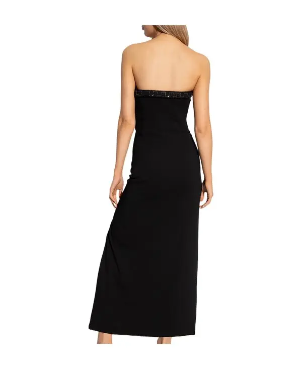 Versace Safety Pin Embellished Midi Dress