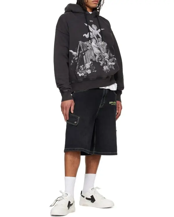 Off-White Vintage Print Drawstring Hoodie