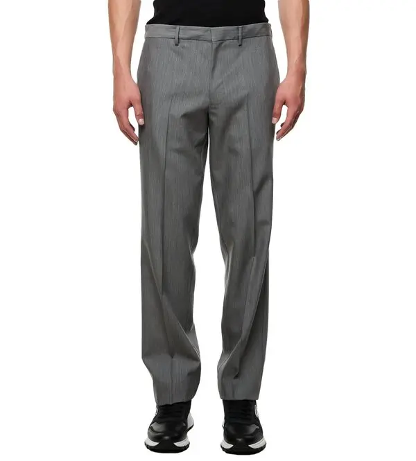 Prada Belt Ring Casual Pants - Grey