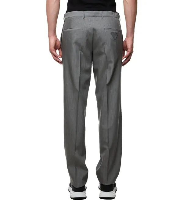 Prada Belt Ring Casual Pants - Grey