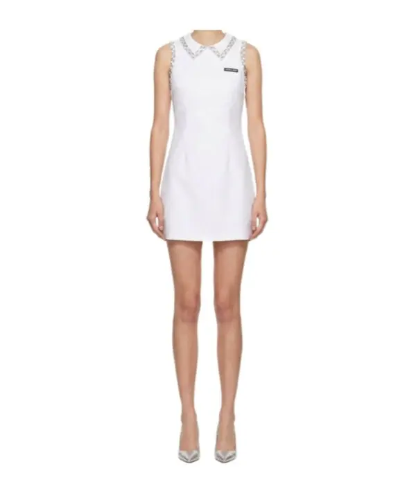 Marissa Chiara Sleeveless Lapel Collar Dress