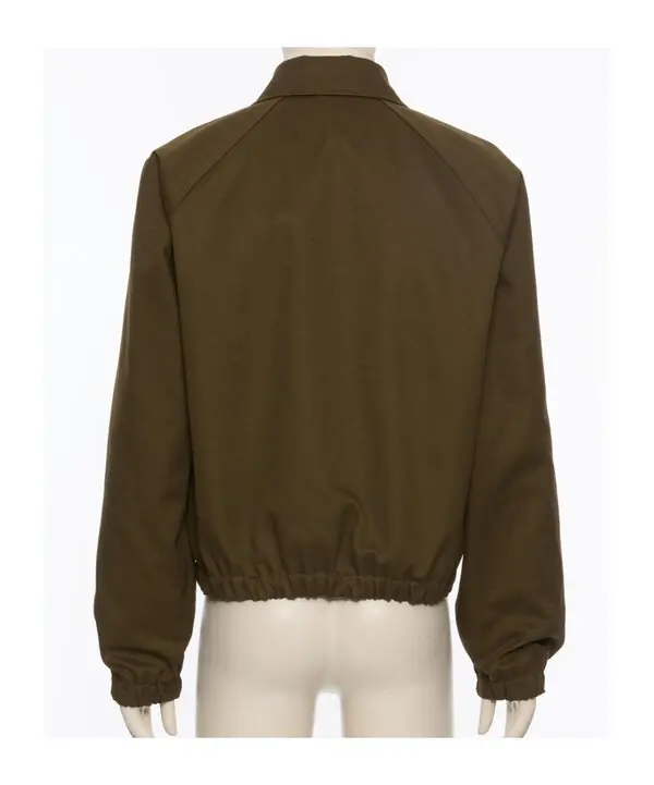 Valentino Garavani Logo Plaque Zip-up Jacket - Green