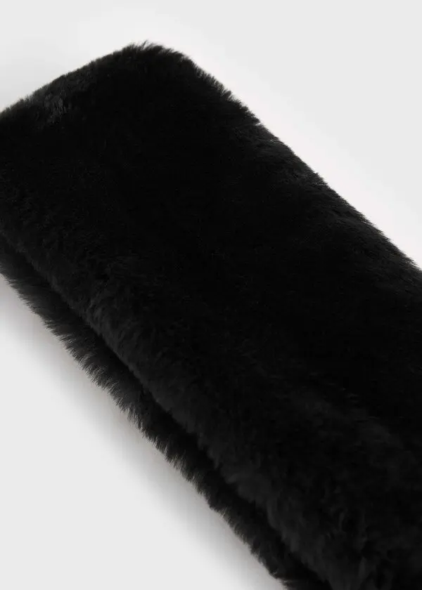 TOTEME Shearling Headband - Black