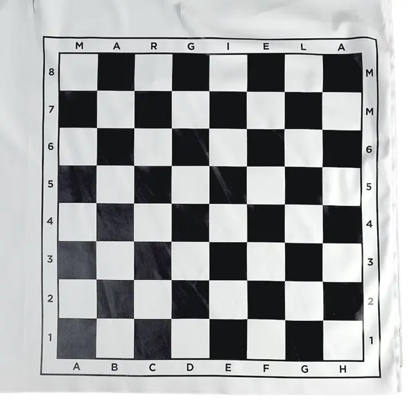 MAISON MARGIELA V-neck Asymmetrical Blouse With Chessboard Print