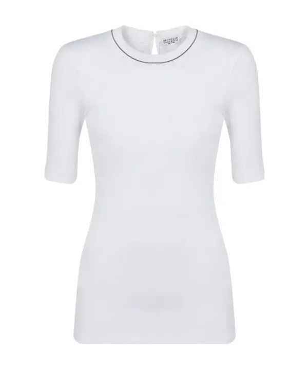 Brunello Cucinelli Embellished Short-sleeved T-shirt - No