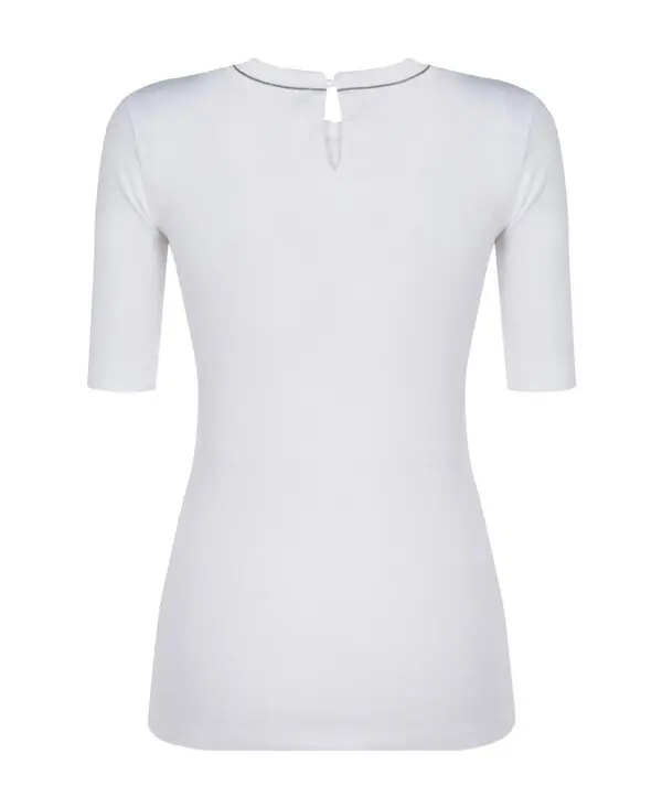 Brunello Cucinelli Embellished Short-sleeved T-shirt - White