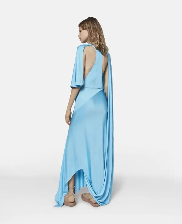 Stella McCartney Asymmetrical Cut-out Dress With Cape Effect