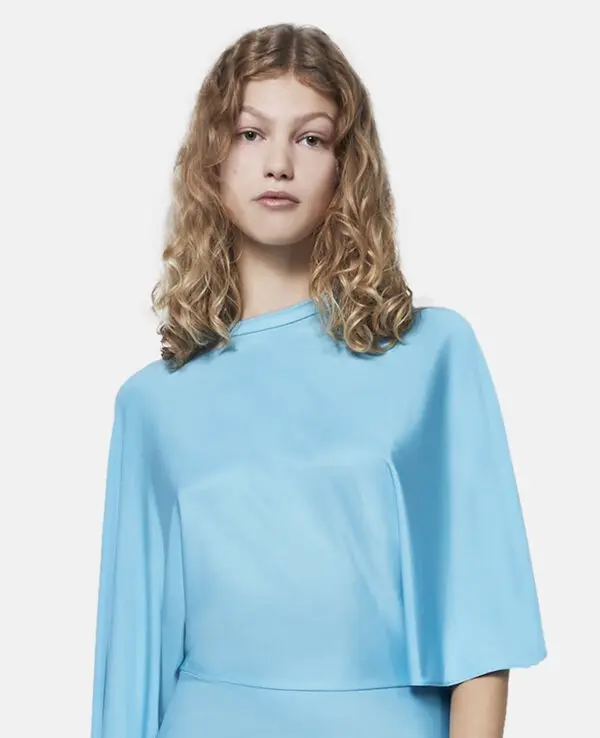 Stella McCartney Asymmetrical Cut-out Dress With Cape Effect