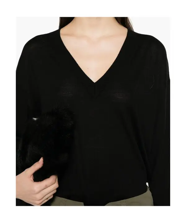 P.a.r.o.s.h Linfa V-neck Sweater - Black