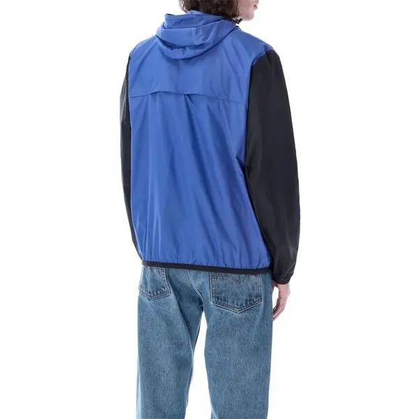 Play Comme Des Garcon X K-way Half-zip Hooded Jacket - Blue