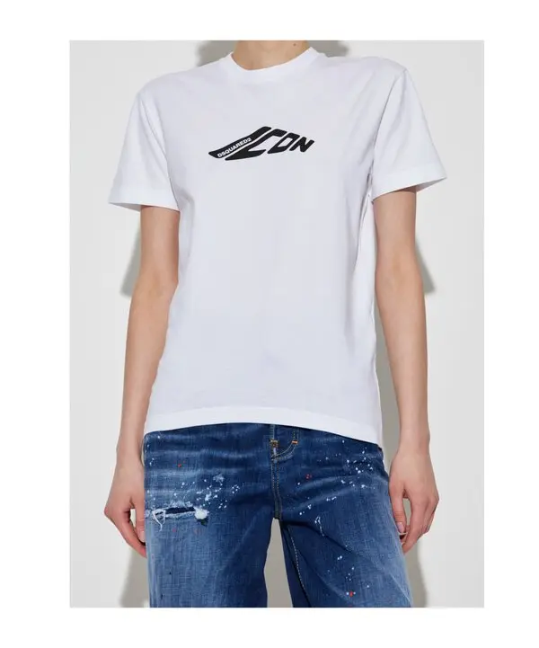 Dsquared2 Logo Printed Crewneck T-shirt - White