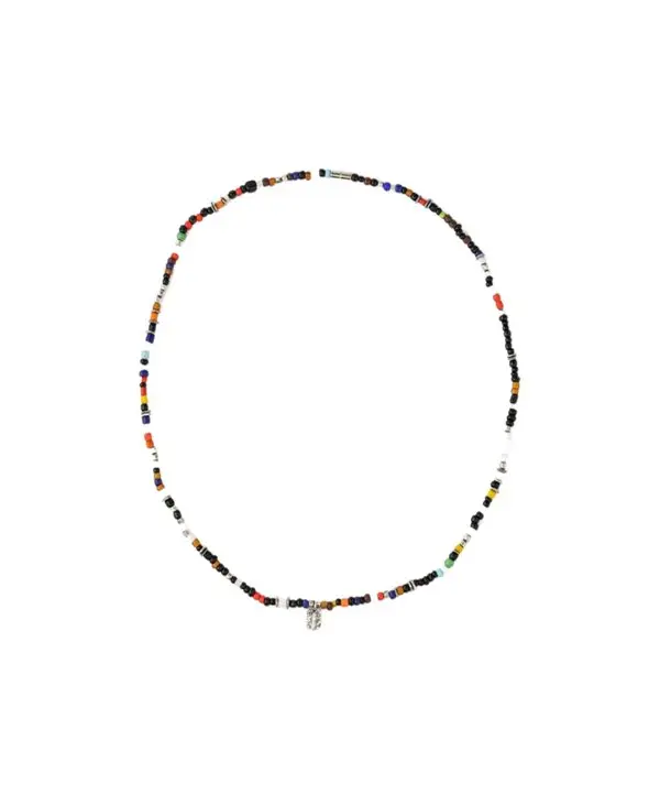 Paul Smith Beaded Necklace With Logo Pendant - No