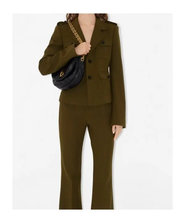 Burberry Rocking Horse Chain-linked Quilted Crossbody Bag - Black/gold