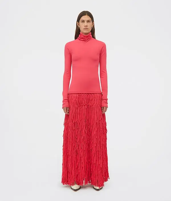 Bottega Veneta High Neck Long Sleeve Top