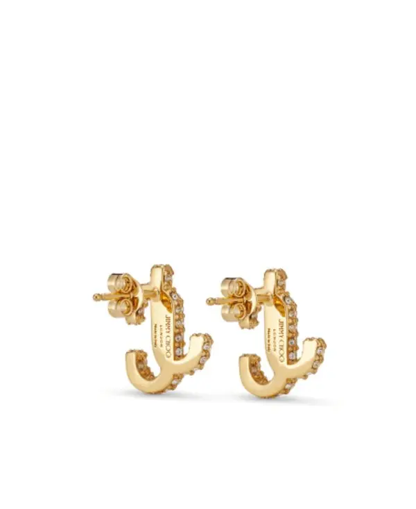 JIMMY CHOO Logo Plaque Embellished Earrings
