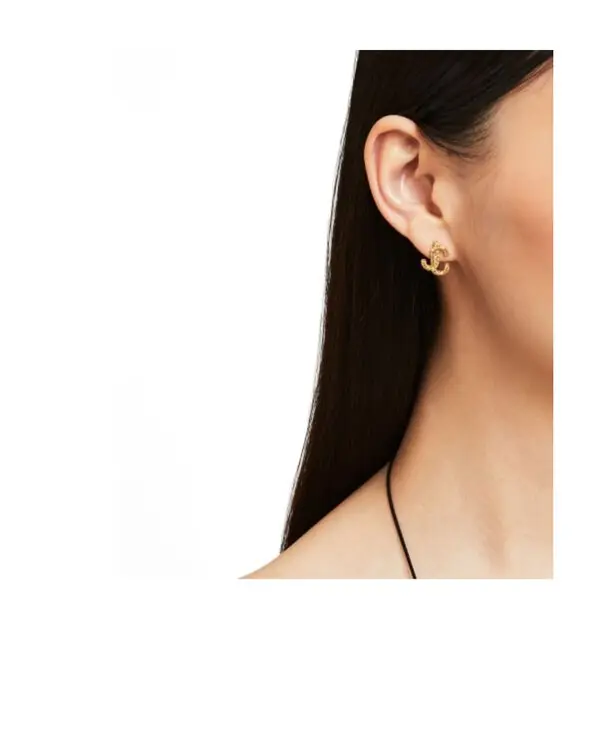 JIMMY CHOO Logo Plaque Embellished Earrings
