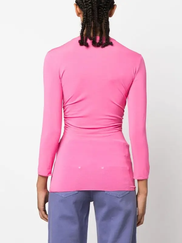 Blumarine Long-sleeved T-shirt With Floral Appliqu