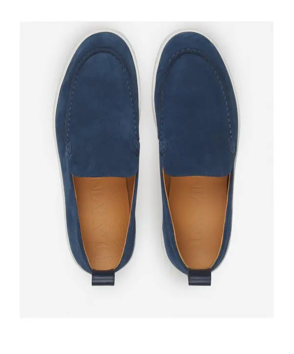 LANVIN Suede Loafers - Navy Blue