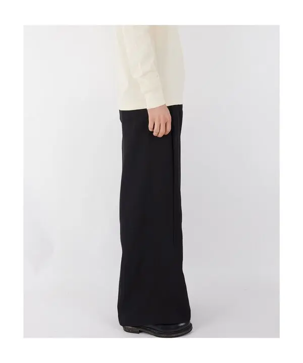 JIL SANDER Tailored Pleated Wide Leg Trousers - Black