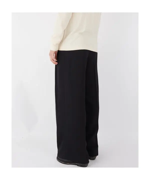 JIL SANDER Tailored Pleated Wide Leg Trousers - Black