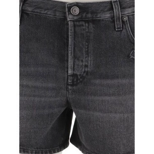 Gucci Horsebit Detail Denim Shorts - Dark Grey