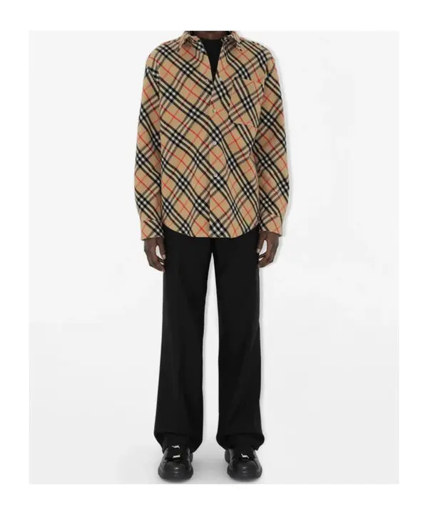 Burberry Vintage Check Long-sleeved Shirt - Sand-colored