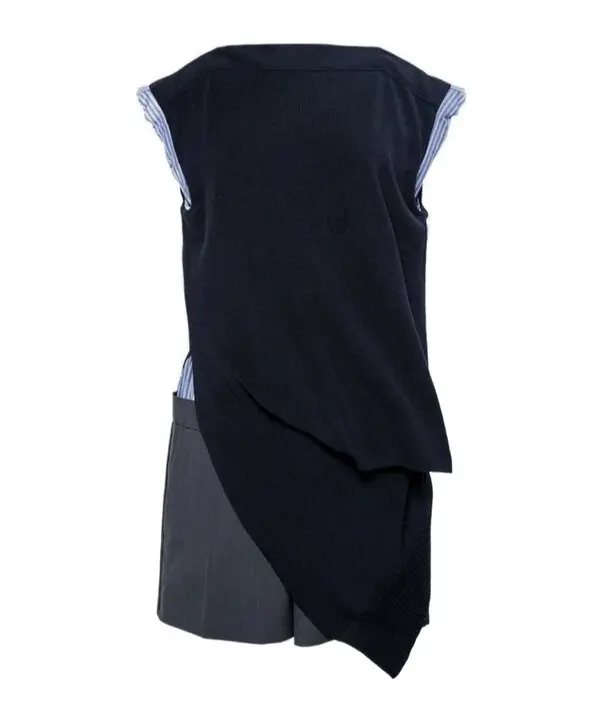 Sacai Sleeveless Knit Dress - Black