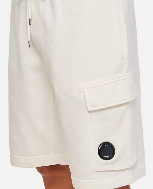 C.P. COMPANY Logo Fleece Cargo Shorts