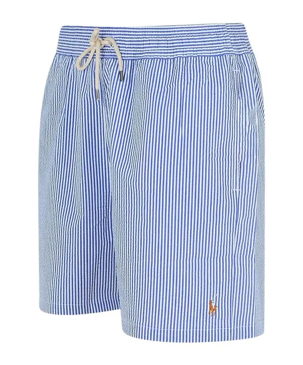 Polo Ralph Lauren Classic Fit Striped Swimming Trunks - Blue