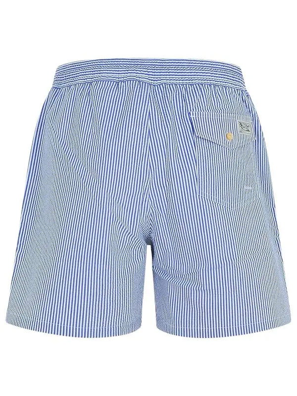 Polo Ralph Lauren Classic Fit Striped Swimming Trunks - Blue