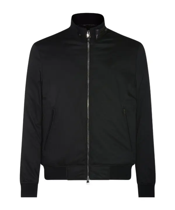Canali Long-sleeved Zip-up Bomber Jacket