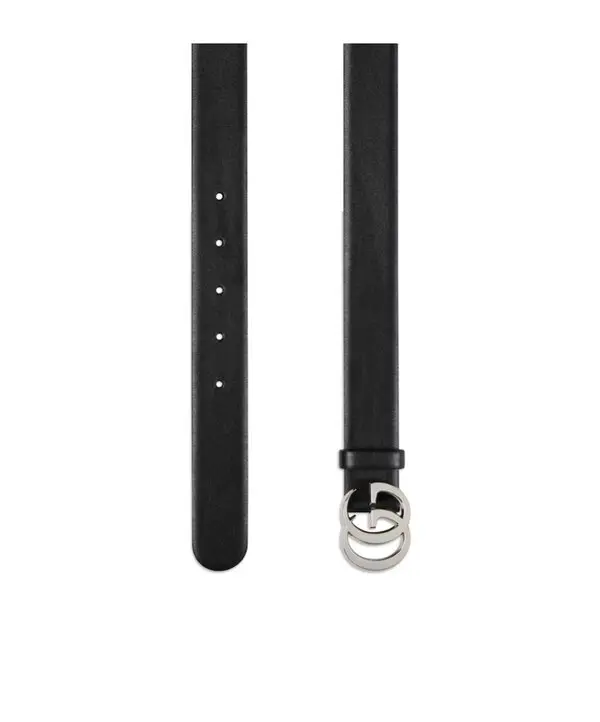 Gucci Gg Running Leather Belt - Black