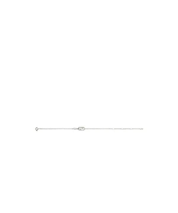 Fendi Oval O'lock Bracelet With Zirconia - White