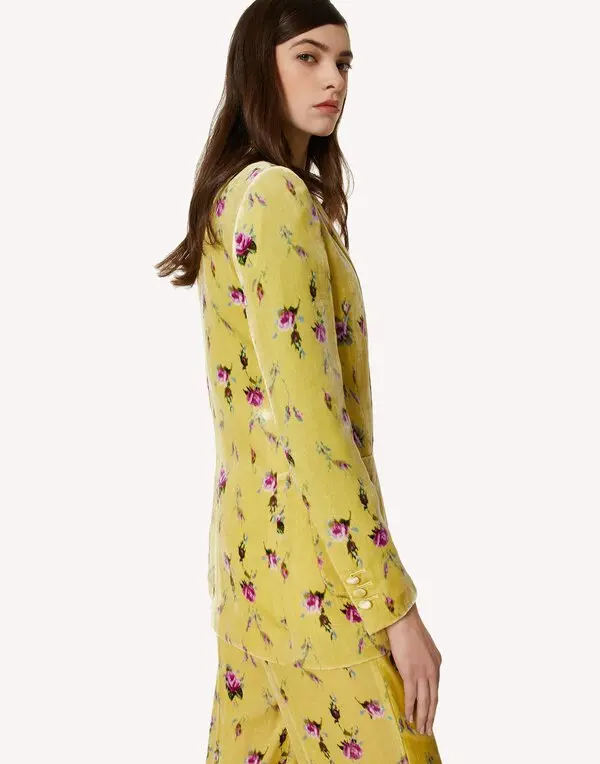 Red Valentino Rose Printed Suit Coat