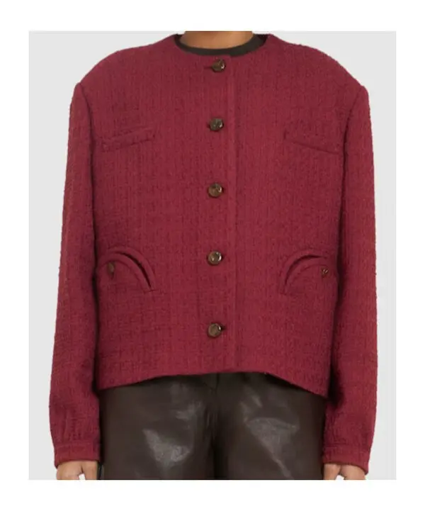 BLAZÉ MILANO Textured Round Neck Jacket