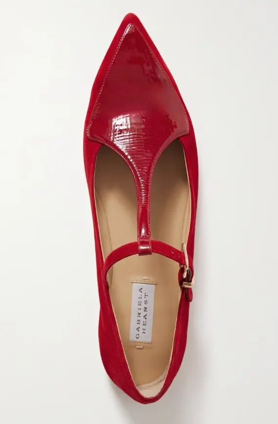 Gabriela Hearst Pointed Toe Flats With Adjustable Strap