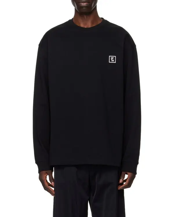 WOOYOUNGMI Printed Long-sleeved T-shirt - Black